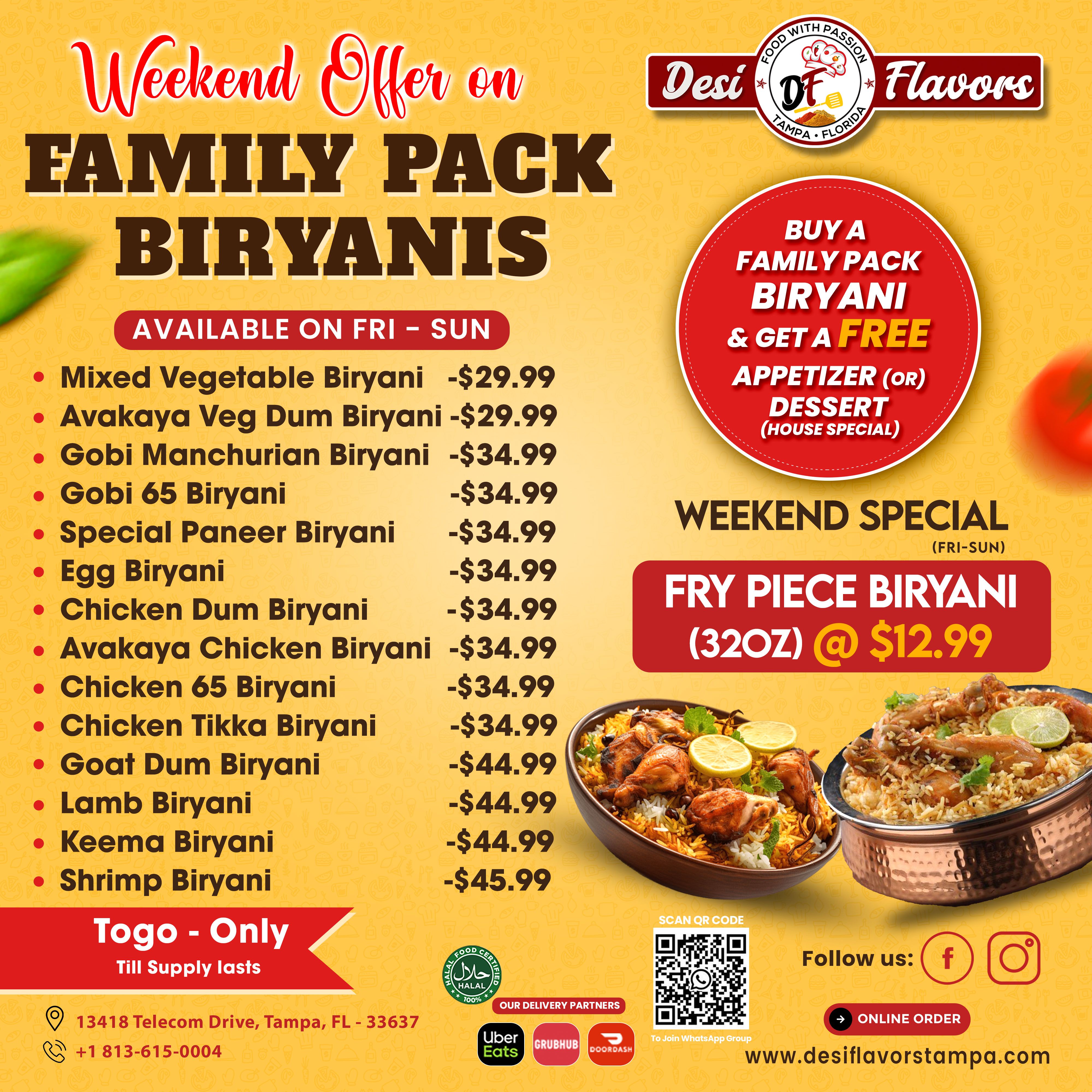 Desi Flavors » Menu