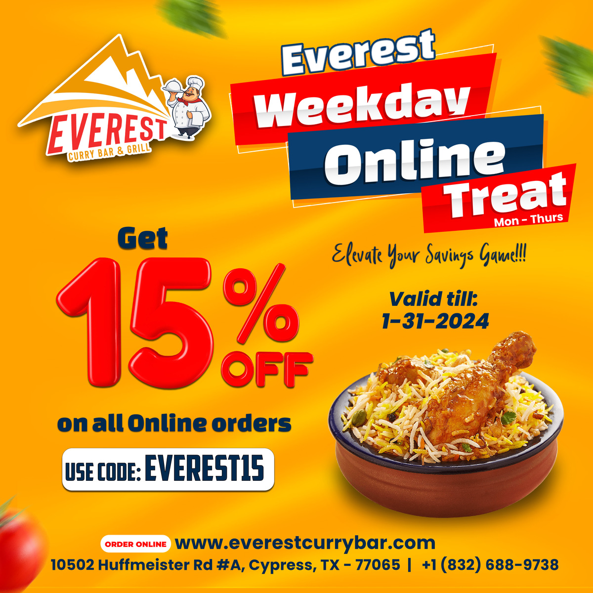 Everest - Houston » Menu