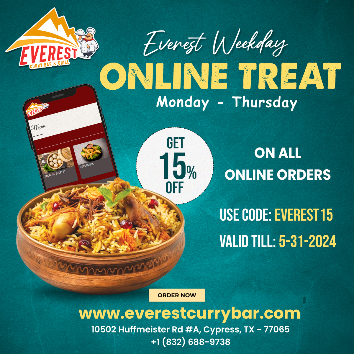 Everest - Houston » Menu