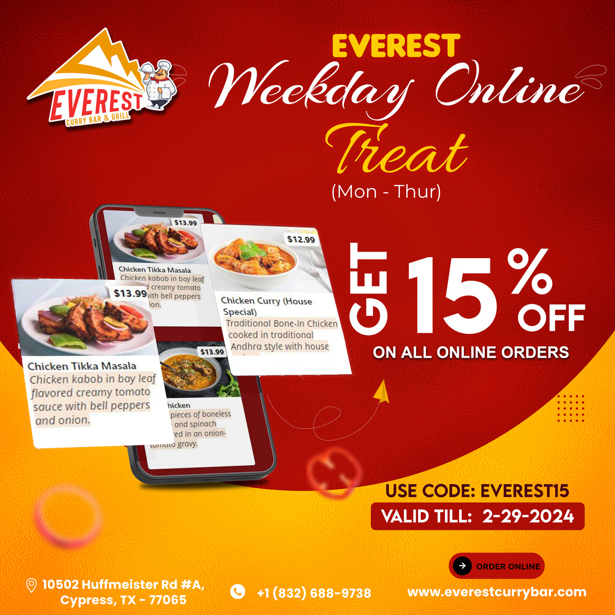 Everest - Houston » Menu