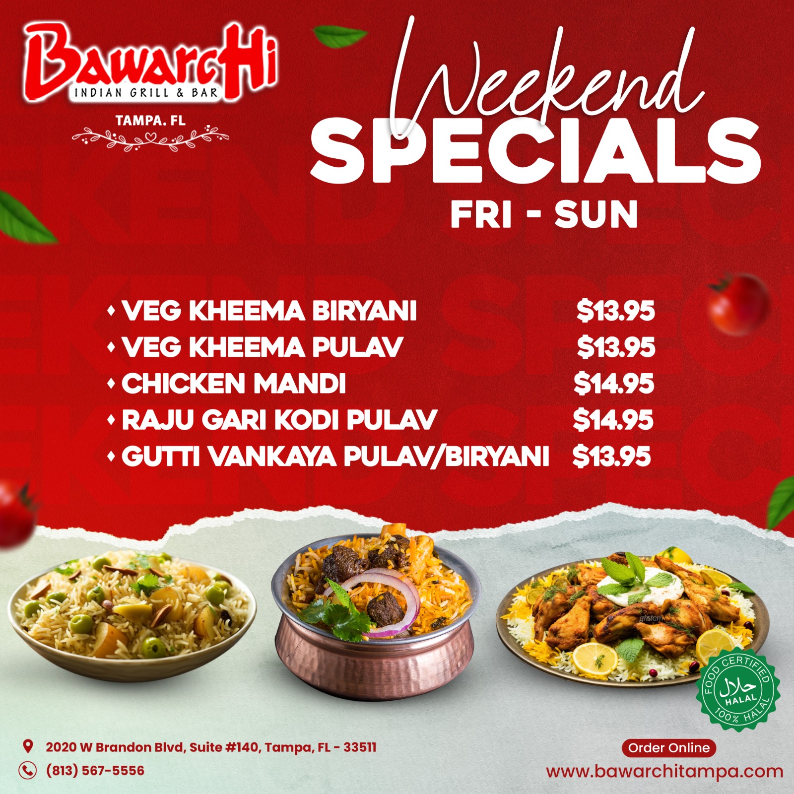 Bawarchi Indian Grill & Bar » Menu / Order Online