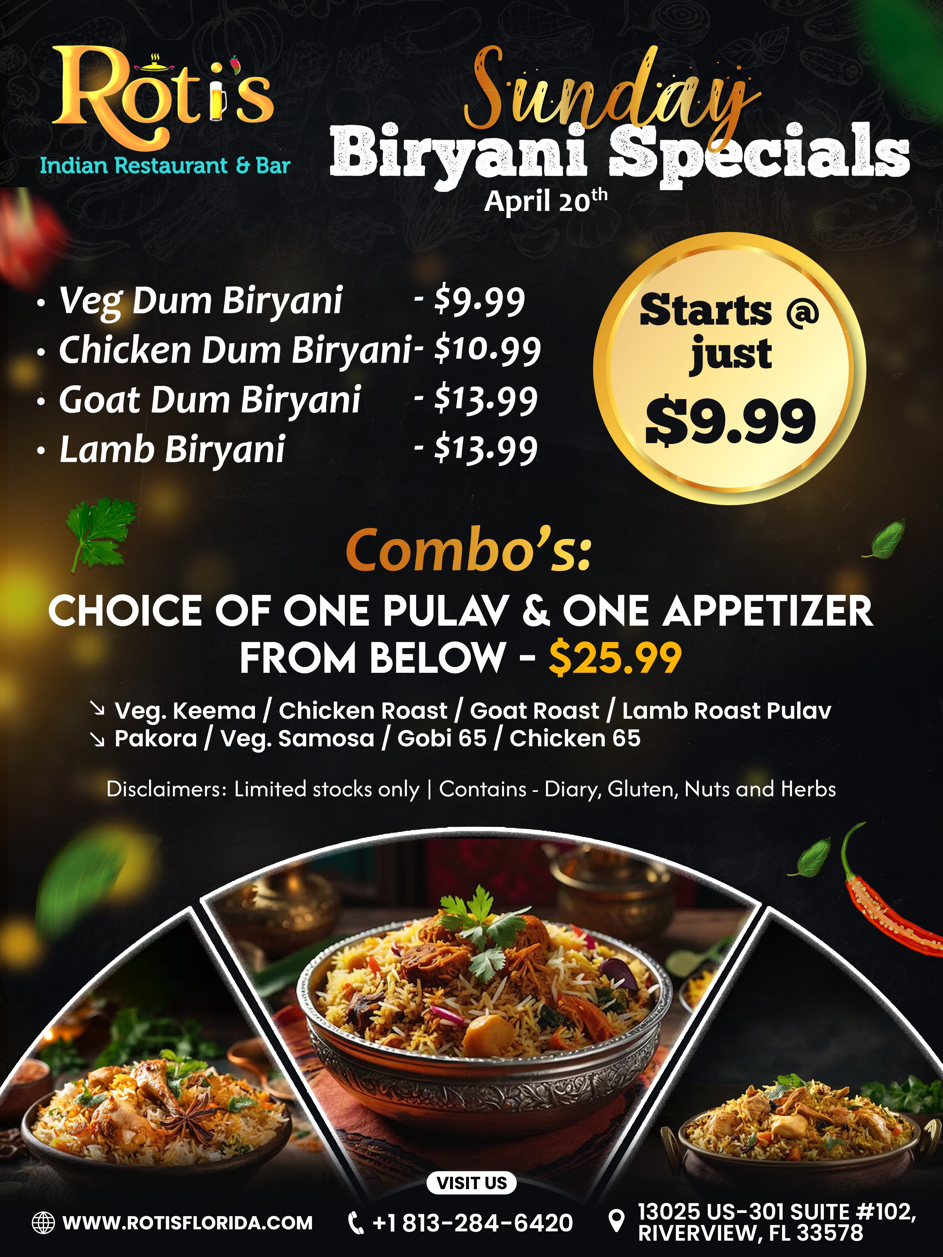 Rotis Indian Restaurant and Bar – Authentic Indian Cuisine in Riverview, FL
