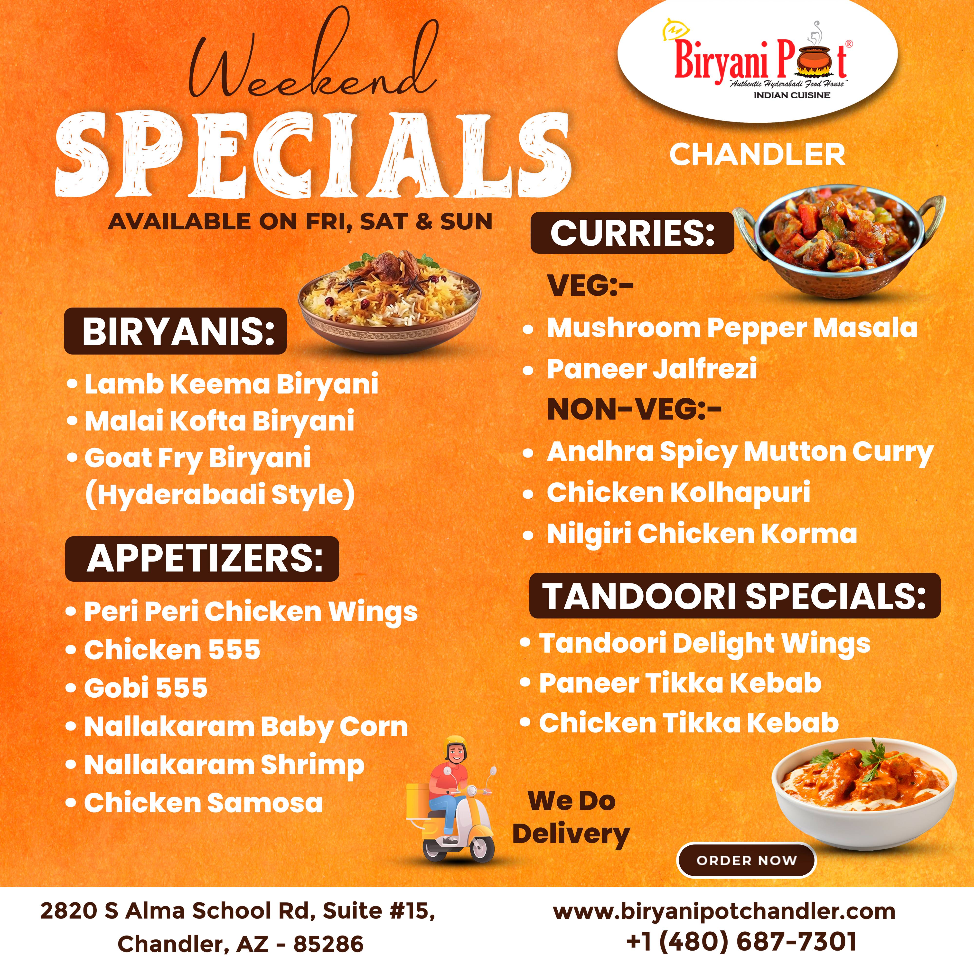 Biryani Pot » Order Pickup / Delivery