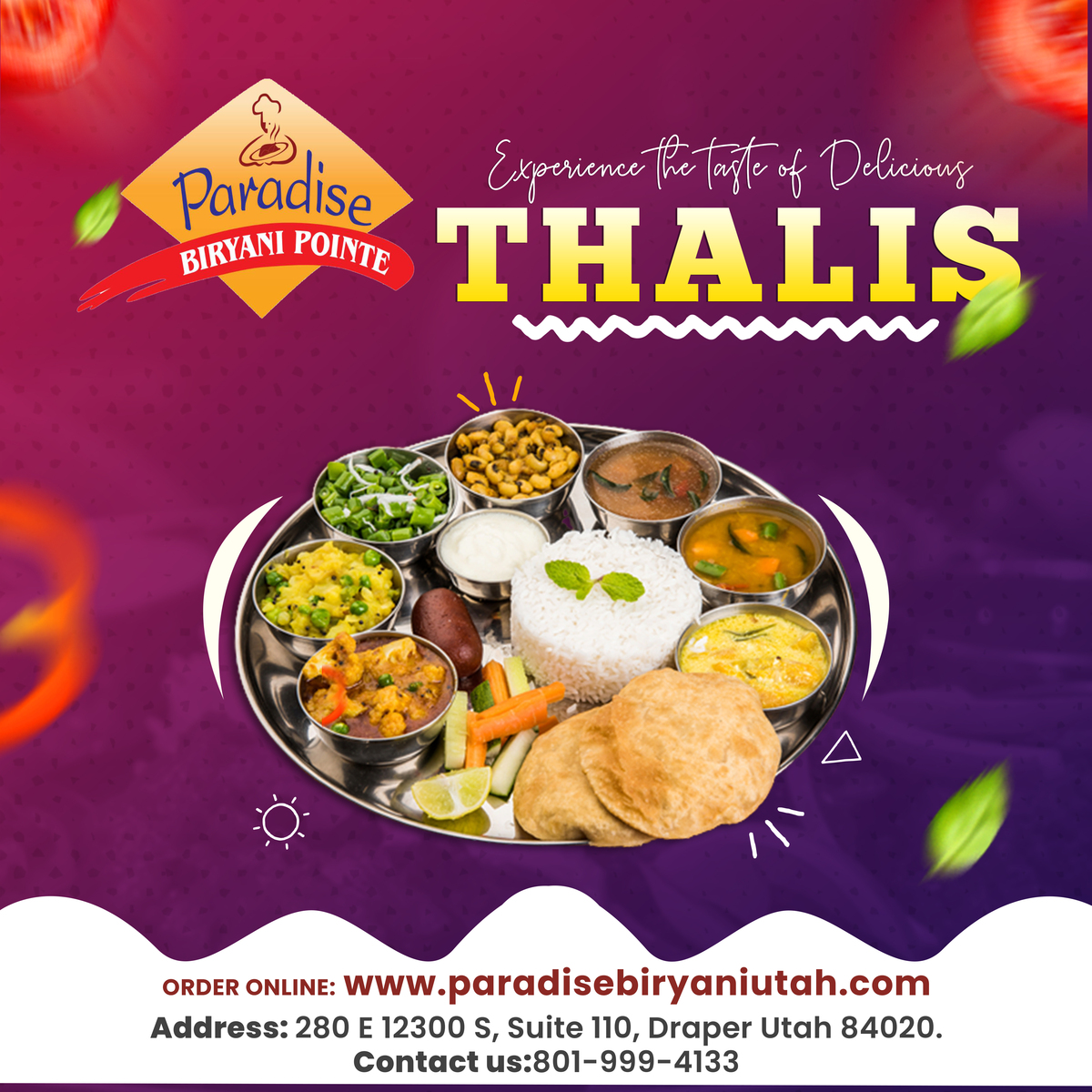 Paradise Biryani Pointe, Draper - UT » Home » Order Online