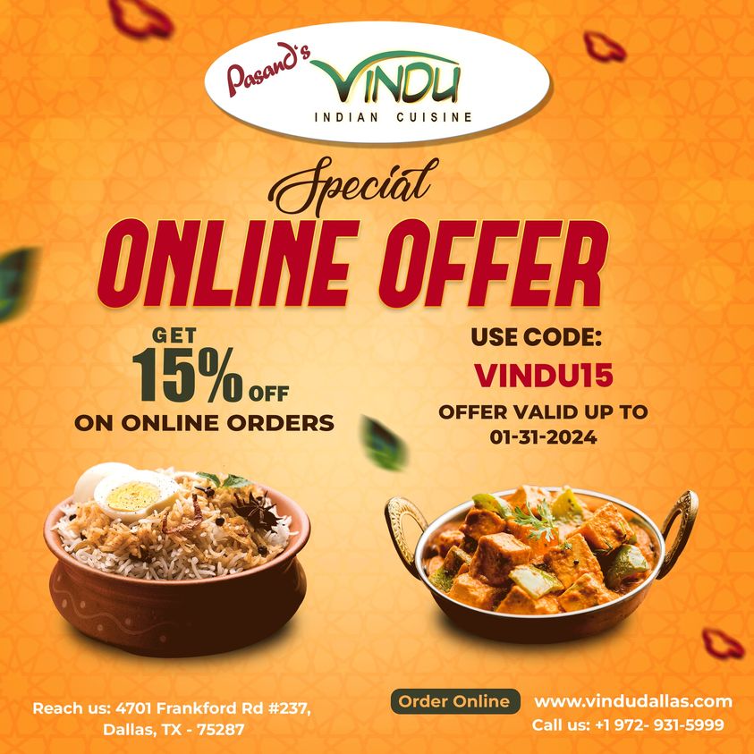 Vindu Indian Cuisine » Home