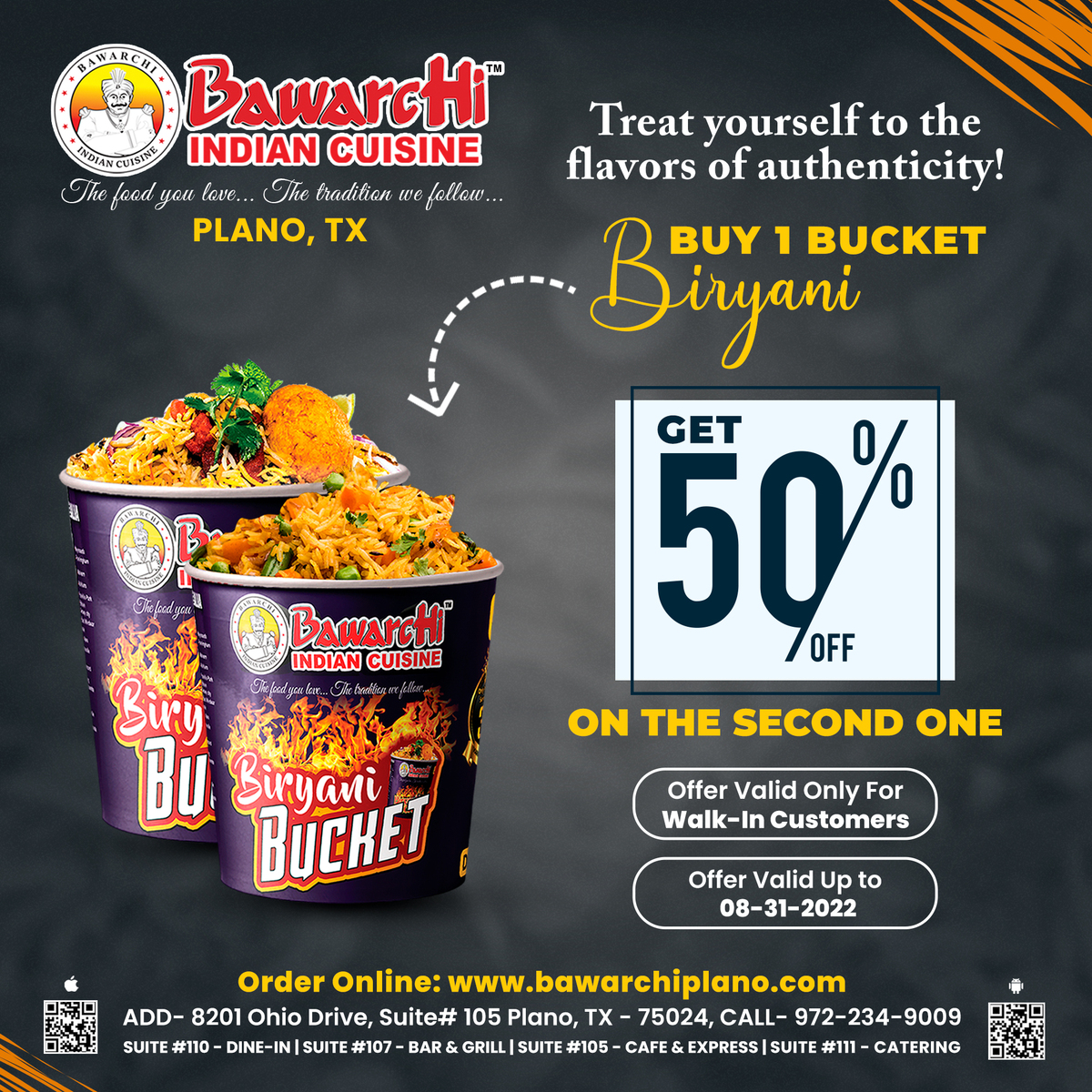 Bawarchi Biryanis Plano » Promotions