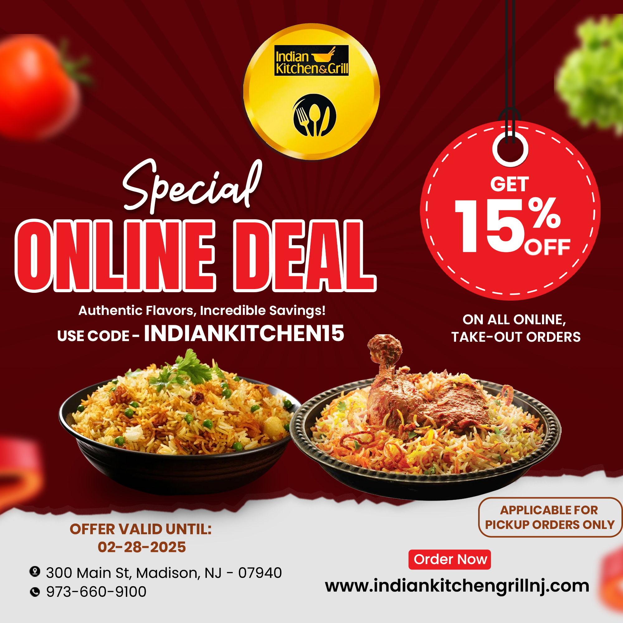 Indian Kitchen & Grill » Regular Menu