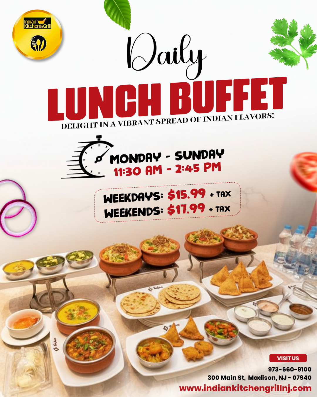 Regular Menu | Indian Kitchen & Grill – Madison, NJ Indian Dishes